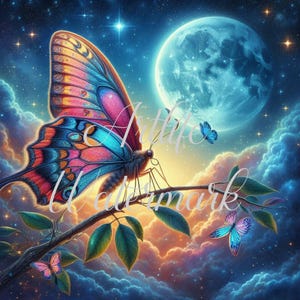Butterflies in Moonlight - Clip Art - Set #2- (10 PNG Files) - Etsy