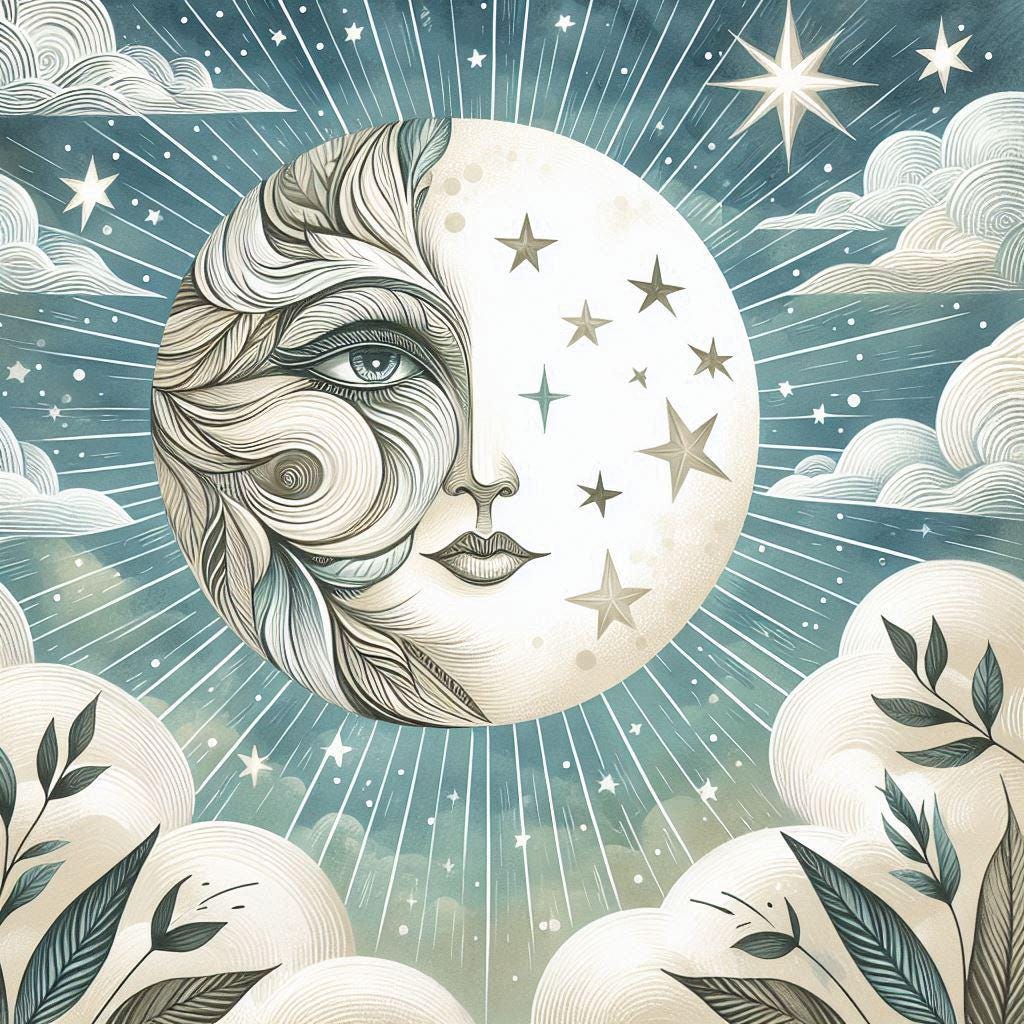 Magical Moons- Clip Art - Set #14 (5 JPEG Files) - 1024 X 1024 Pixels - Etsy