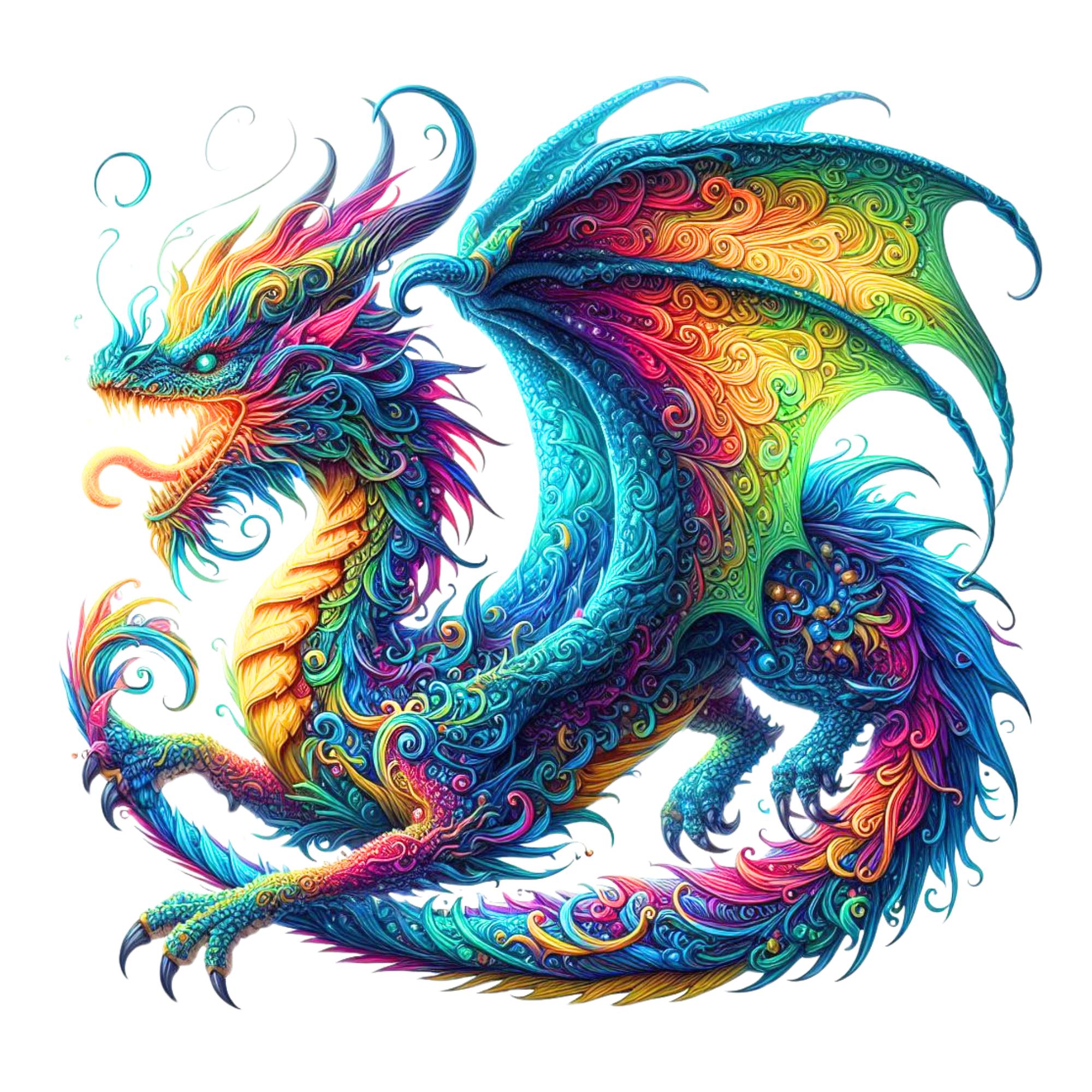 Mythical Dragons Clip Art - (15 PNG Files) - 2000 X 2000 Px - Etsy