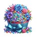 Blue Cupcakes Clip Art 8 Pngs 3000 X 3000 Px 02 - Etsy