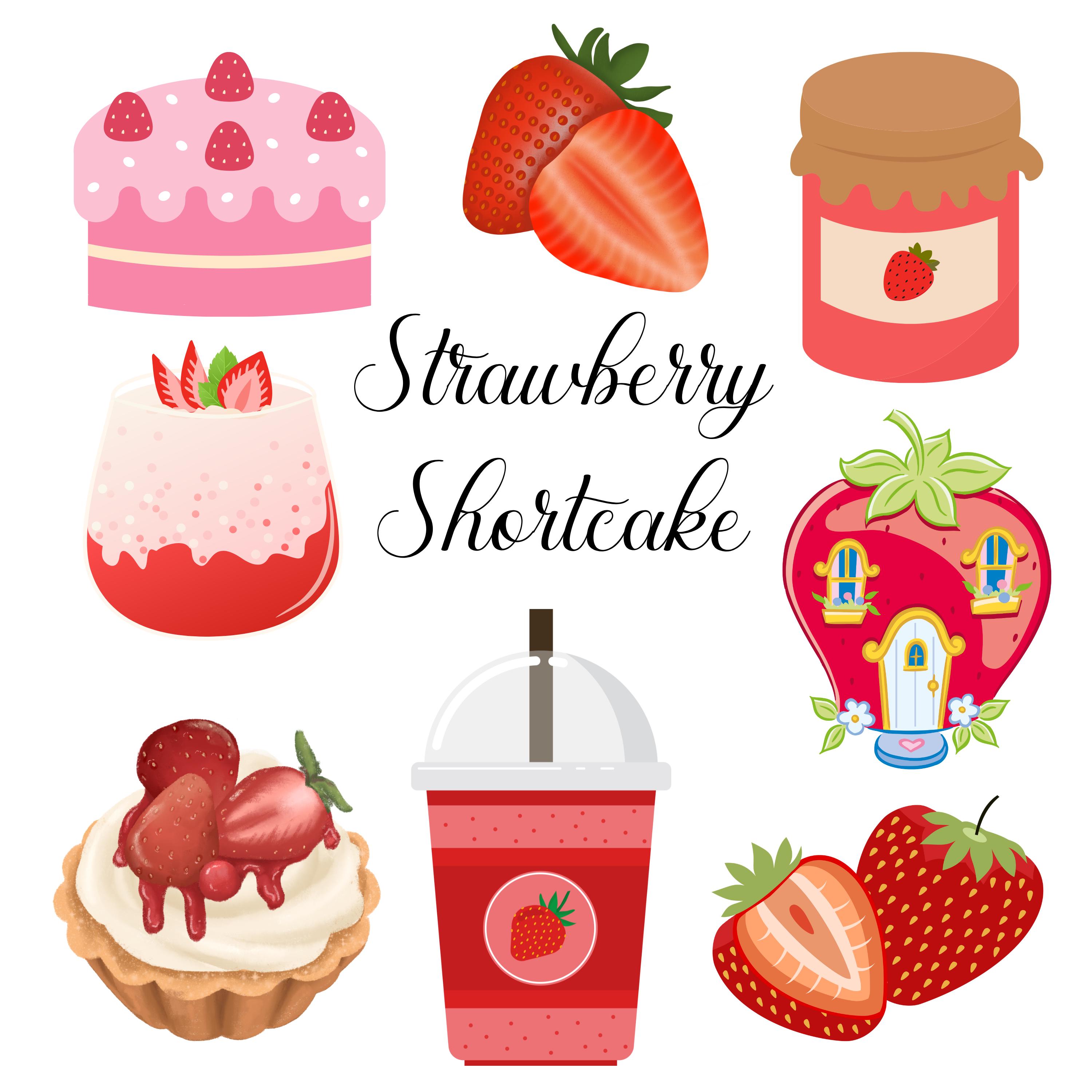 Strawberry Shortcake Clip Art Set 1 5 PNG Files - Etsy