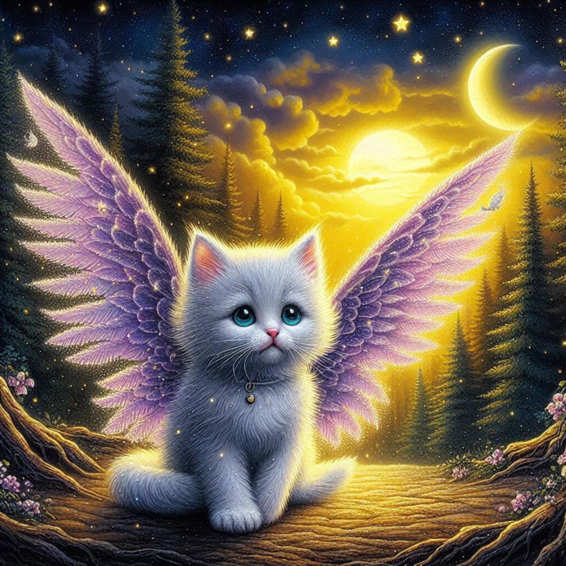 Kitten Fairies -04- Clip Art - 16 X 16 In, - 12 PNG Files - Etsy