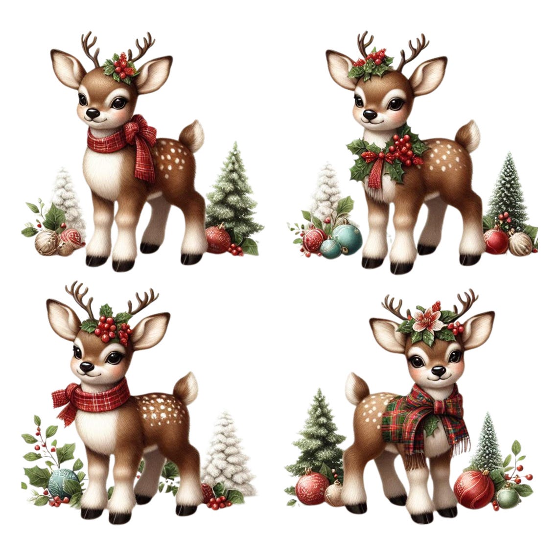 Baby Reindeer Clip Art 10 Pngs 3000 X 3000 Px 01 - Etsy