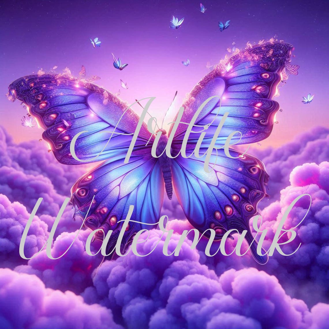 Pretty Purple Butterflies - Set #1 - Clip Art - 5 PNG Files - Etsy