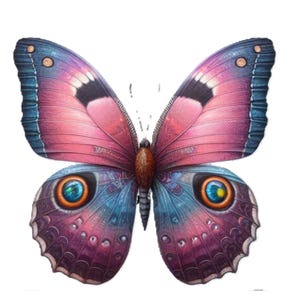 Colorful Butterflies Clip Art 3000 X 3000 Px 10 PNGS 01 - Etsy