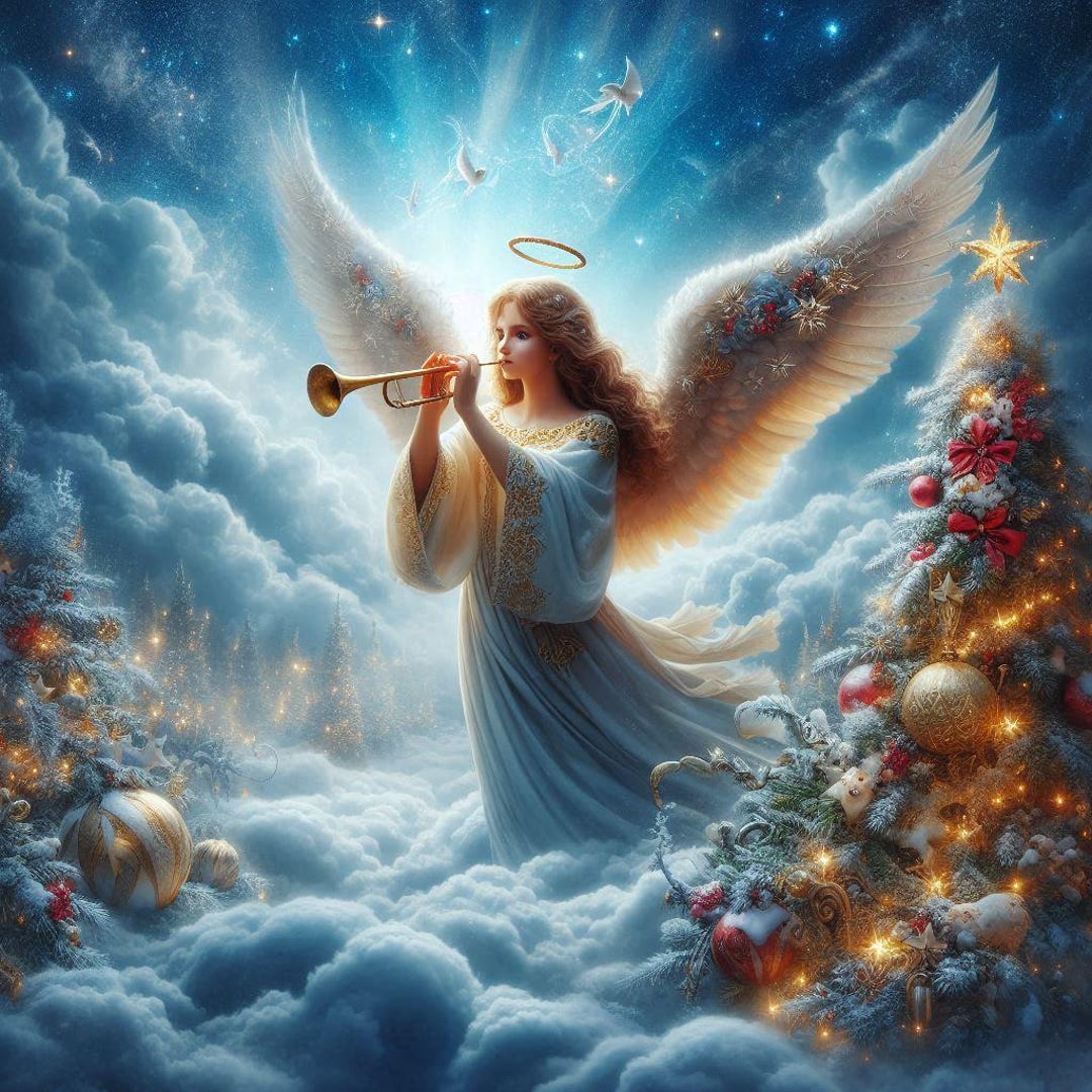 Christmas Angels Clip Art 10 PNG Files 1024 X1024 01 - Etsy