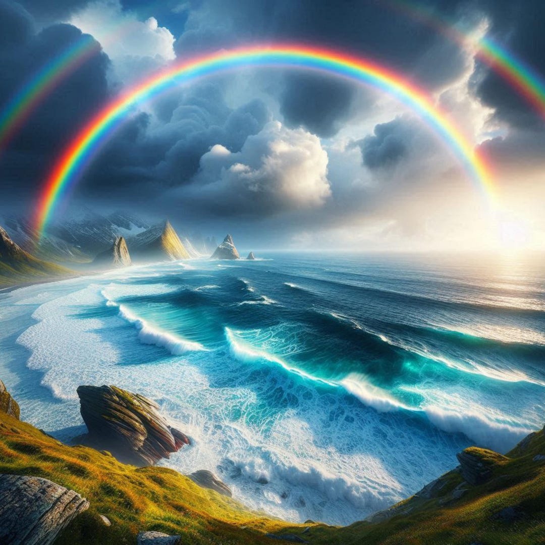 Pretty Rainbows Clip Art 10 Pngs 3000 X 3000 Px 01 - Etsy