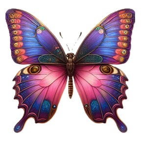 Colorful Butterflies Clip Art 3000 X 3000 Px 10 PNGS 01 - Etsy