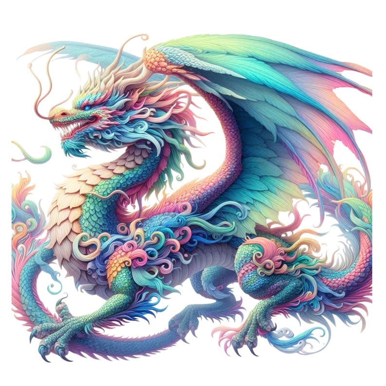 Mythical Dragons Clip Art - (15 PNG Files) - 2000 X 2000 Px - Etsy