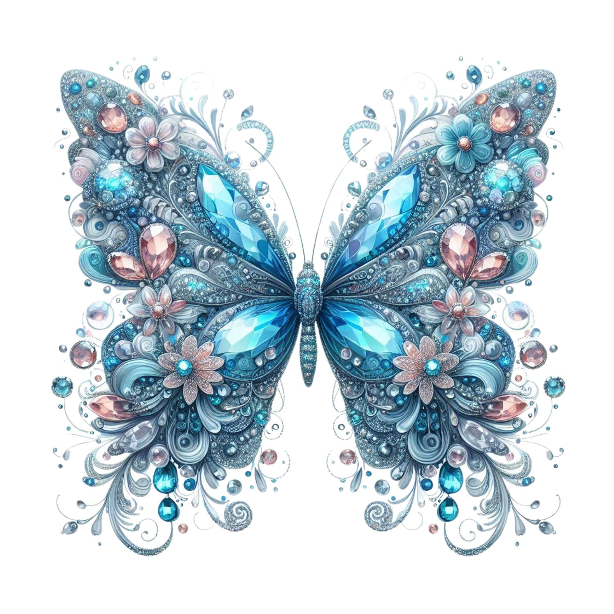 Jewel Butterflies Clip Art Set 1 10 PNG Files 2000 X 2000px - Etsy Canada