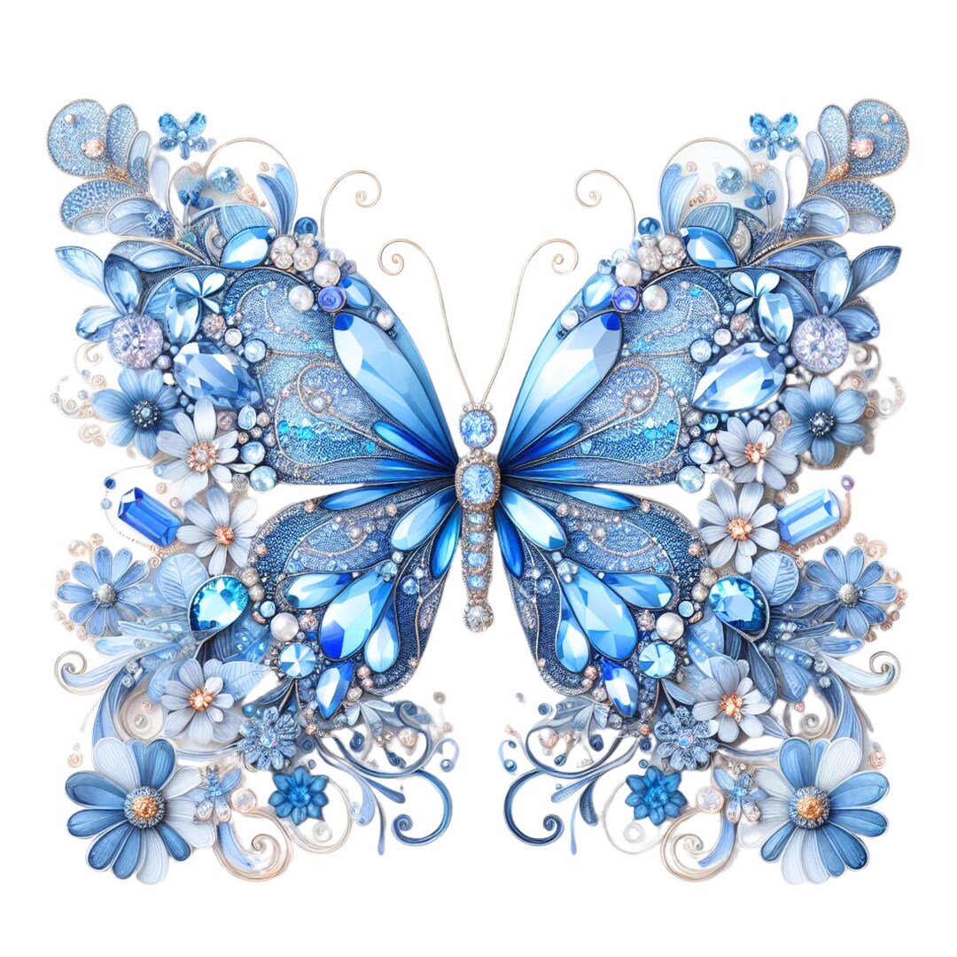 Jewel Butterflies Clip Art Set 1 10 PNG Files 2000 X 2000px - Etsy Canada