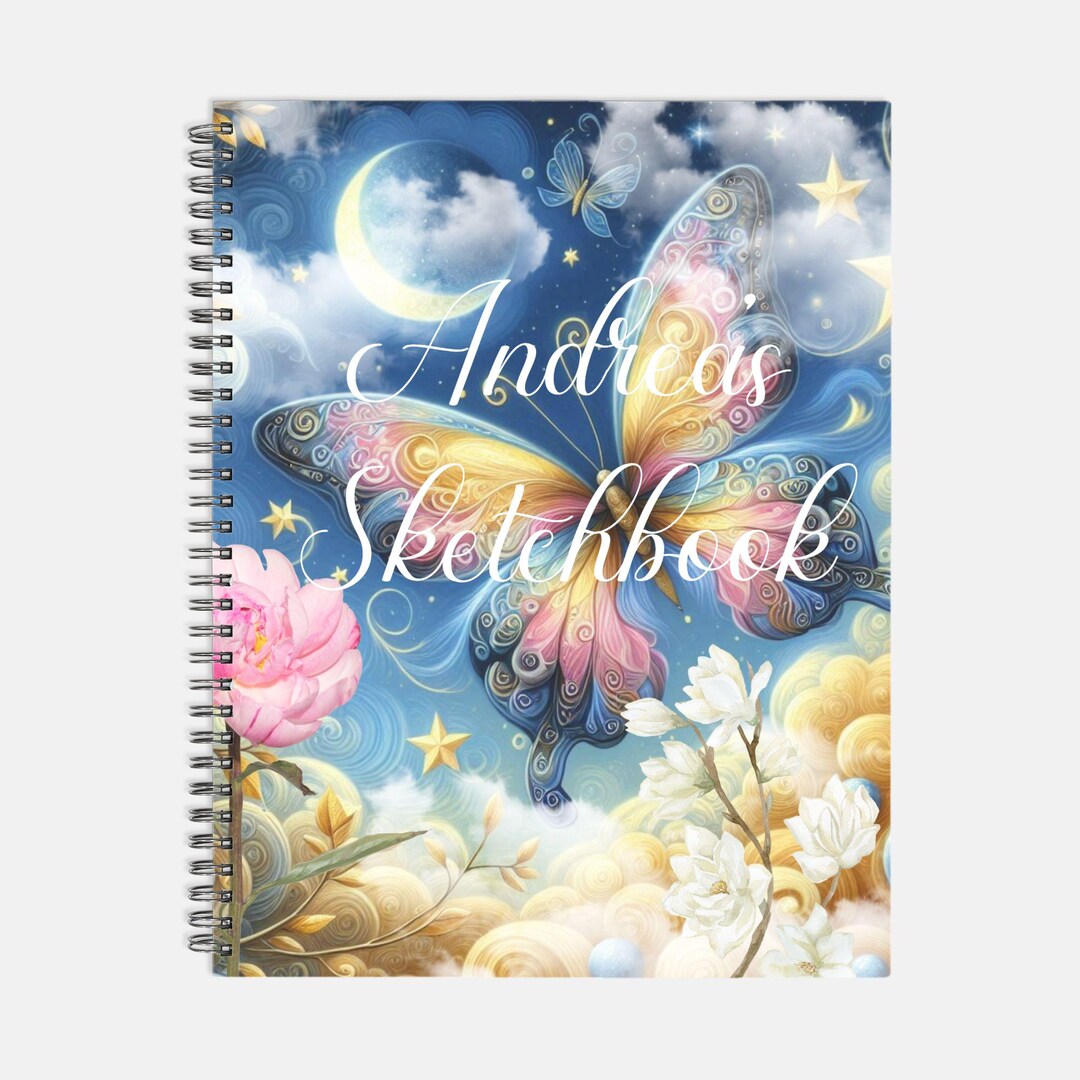Custom Sketchbook Softcover Spiral 8.5 X 11 - 04 - Etsy