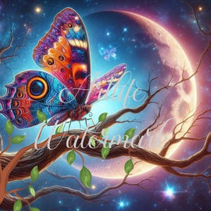 Butterflies in Moonlight - Clip Art - Set #2- (10 PNG Files) - Etsy