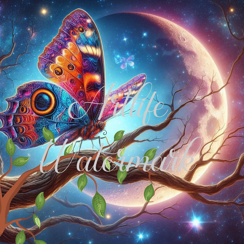 Butterflies in Moonlight - Clip Art - Set #2- (10 PNG Files) - Etsy