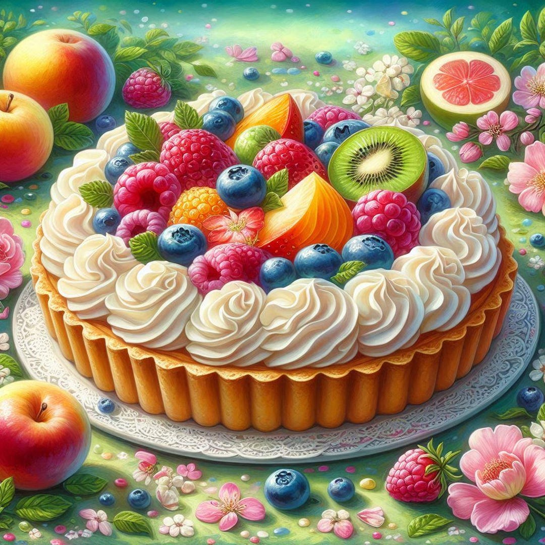 Tasty Fruit Tarts Clip Art Set 4 5 JPEG Files - Etsy