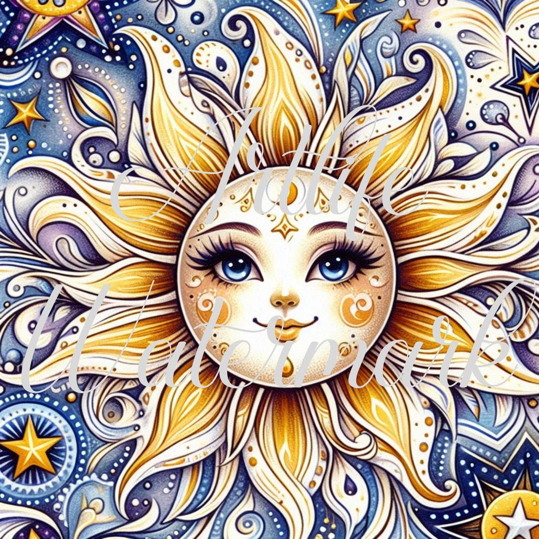 Celestial Sun Design Printable Wall Art 21 - Etsy