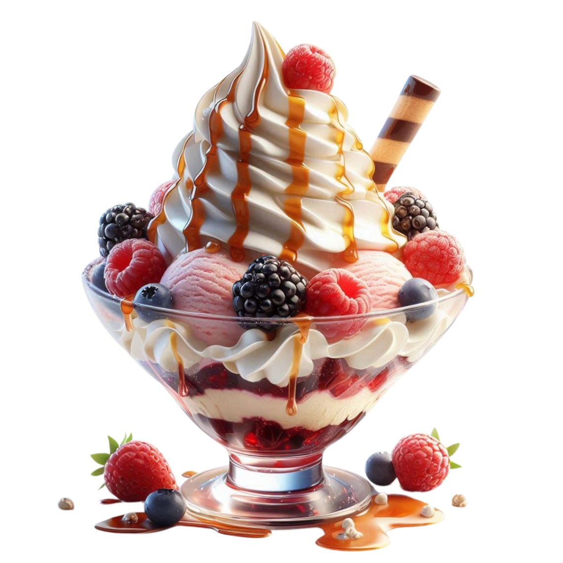 Ice Cream Sundaes - Clip Art - 15 Pngs - 3000 X 3000 Px -set #1 - Etsy