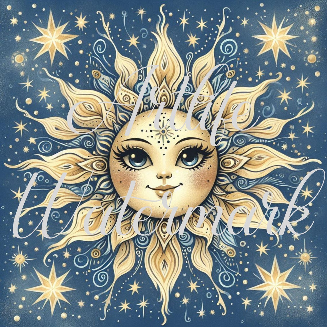 Celestial Sun Design Printable Wall Art 05 - Etsy