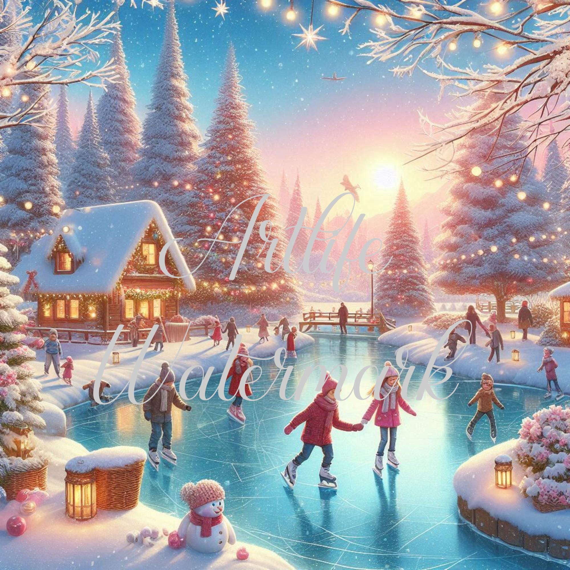 Winter Ice Skating - Clip Art - 12 Pngs - 2000 X 2000 Px -01 - Etsy