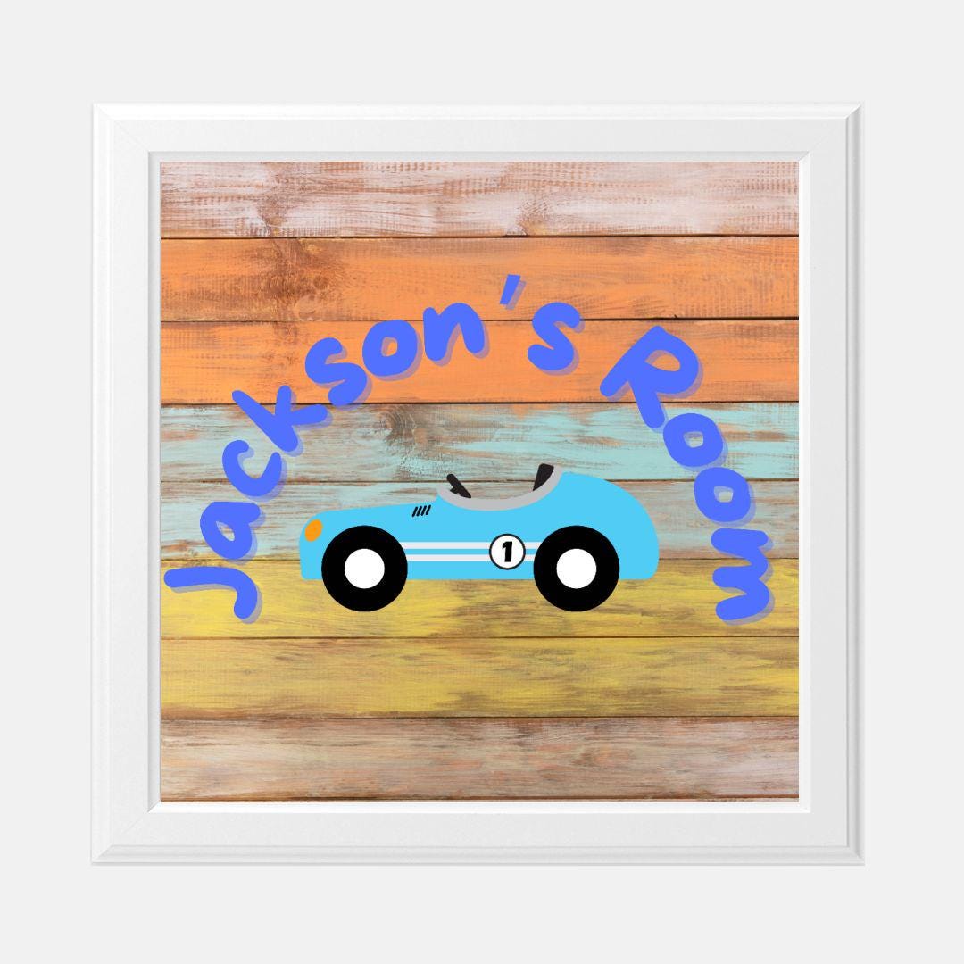 Custom Name Room Sign Print 8 X 8 04 - Etsy