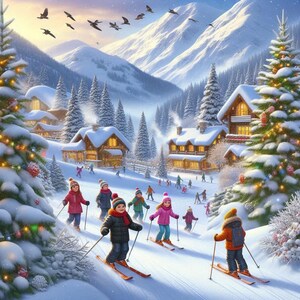 Winter Skiing Clip Art 8 Pngs 2000 X 2000 Px 01 - Etsy