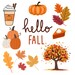 Cute Fall Designs Clip Art 5 Pngs 3000 X 3000 Px 01 - Etsy