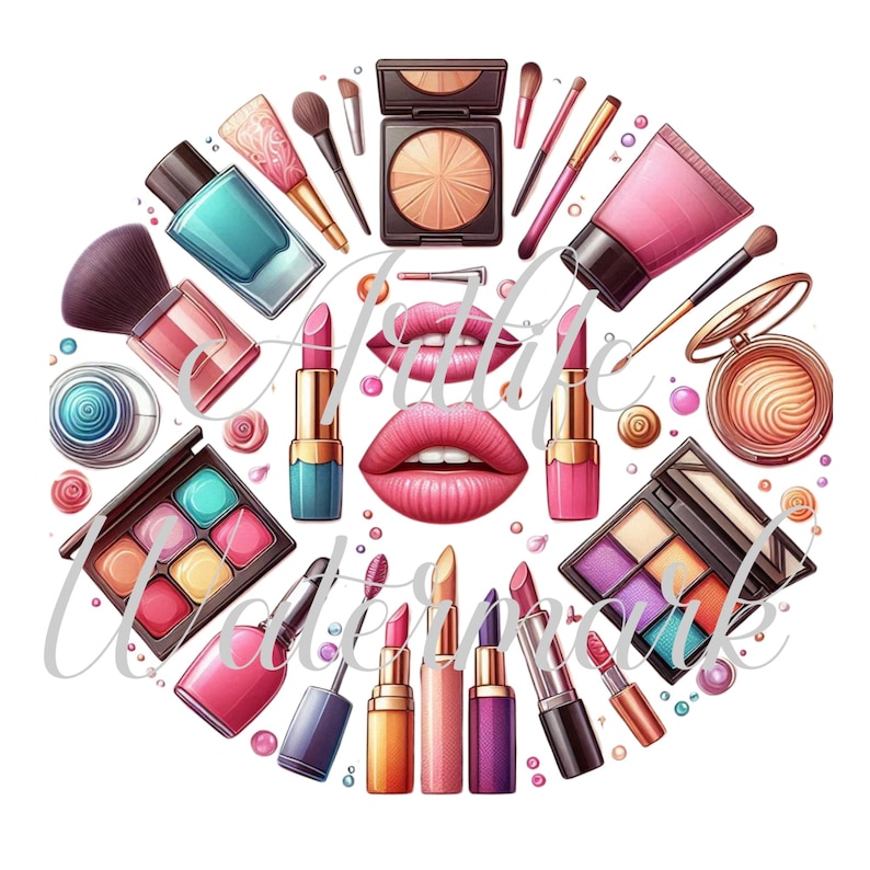 Make up - Clip Art - Set #3 - (10 PNG Files) -2000 X 2000px - Etsy