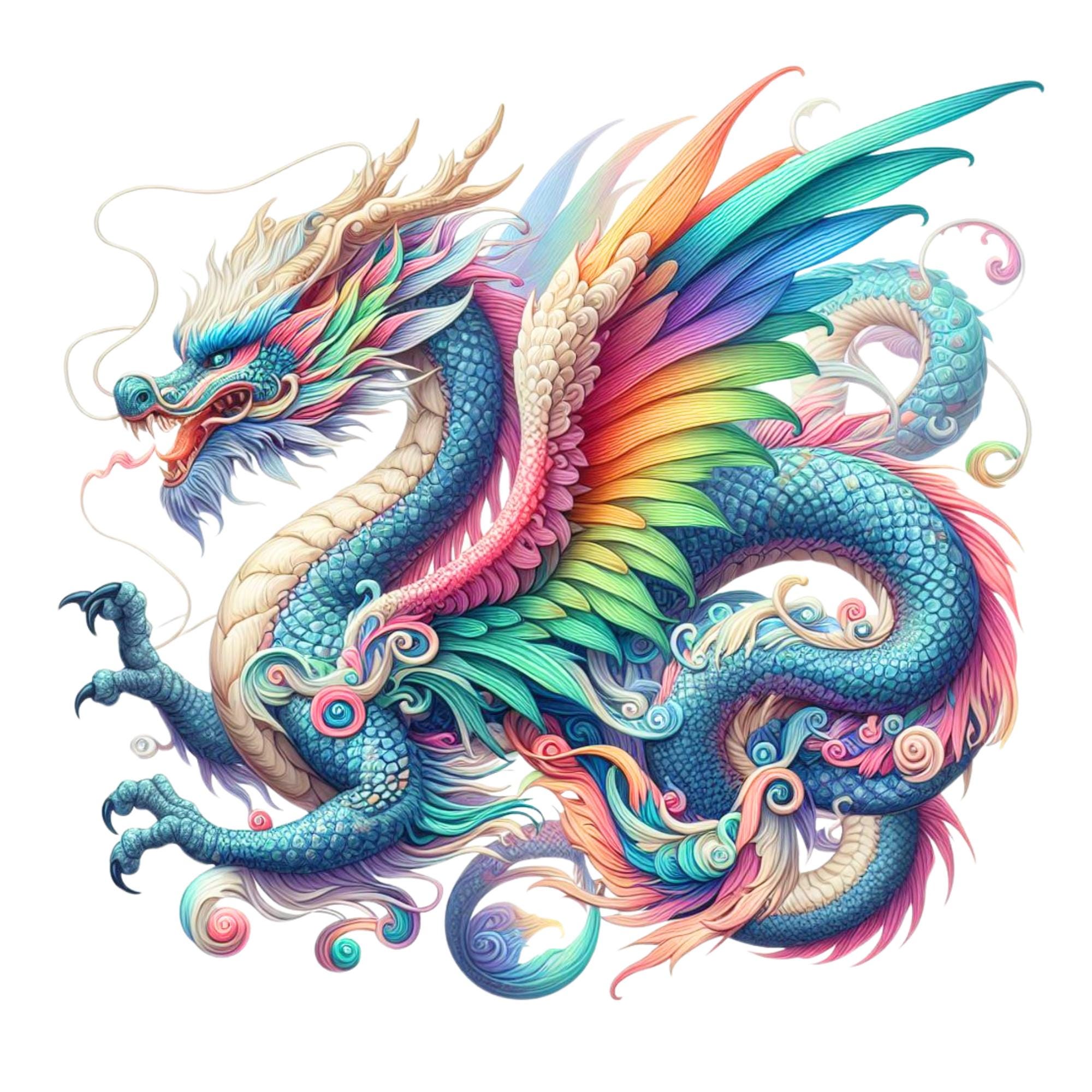 Mythical Dragons Clip Art - (15 PNG Files) - 2000 X 2000 Px - Etsy