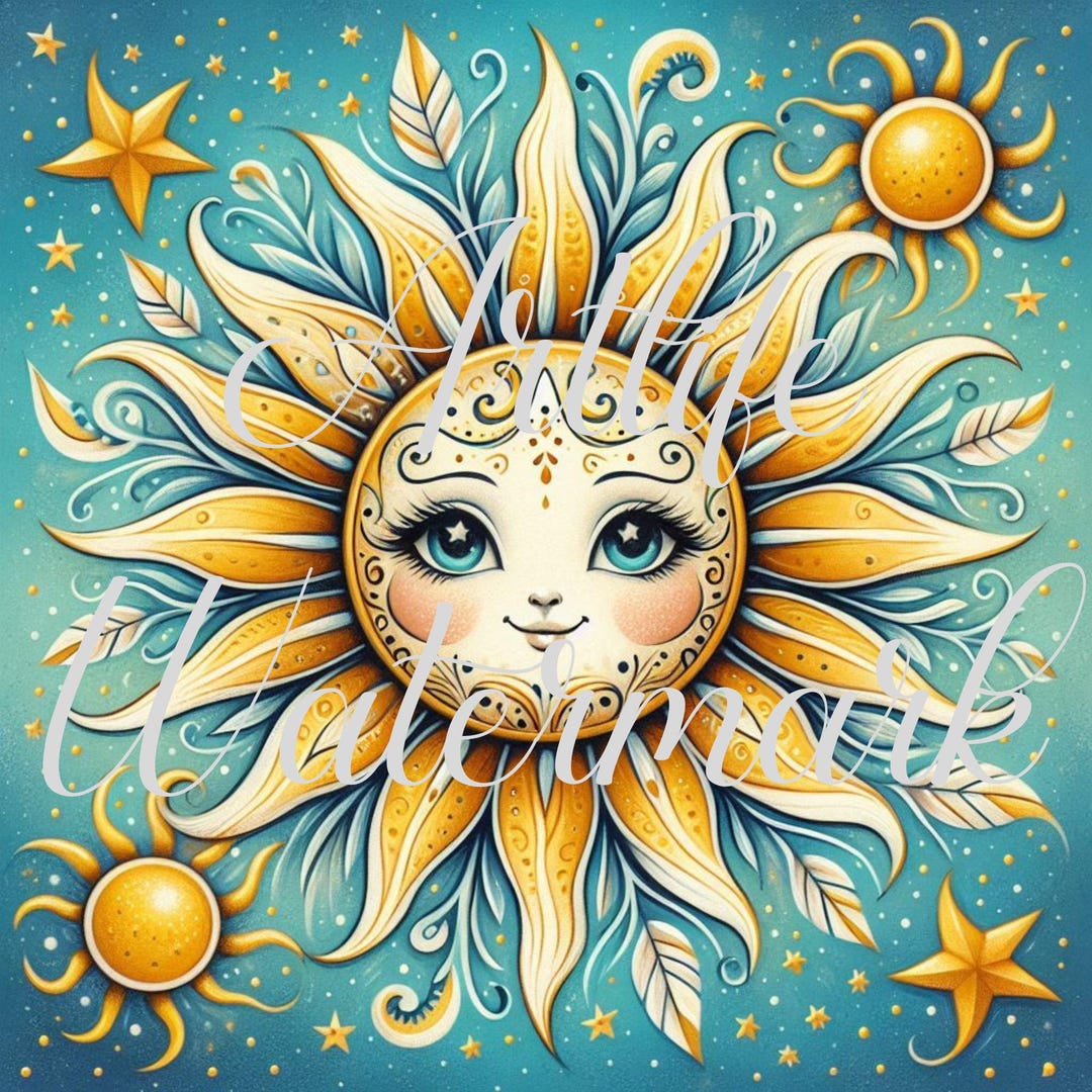 Celestial Sun Design Printable Wall Art 23 - Etsy