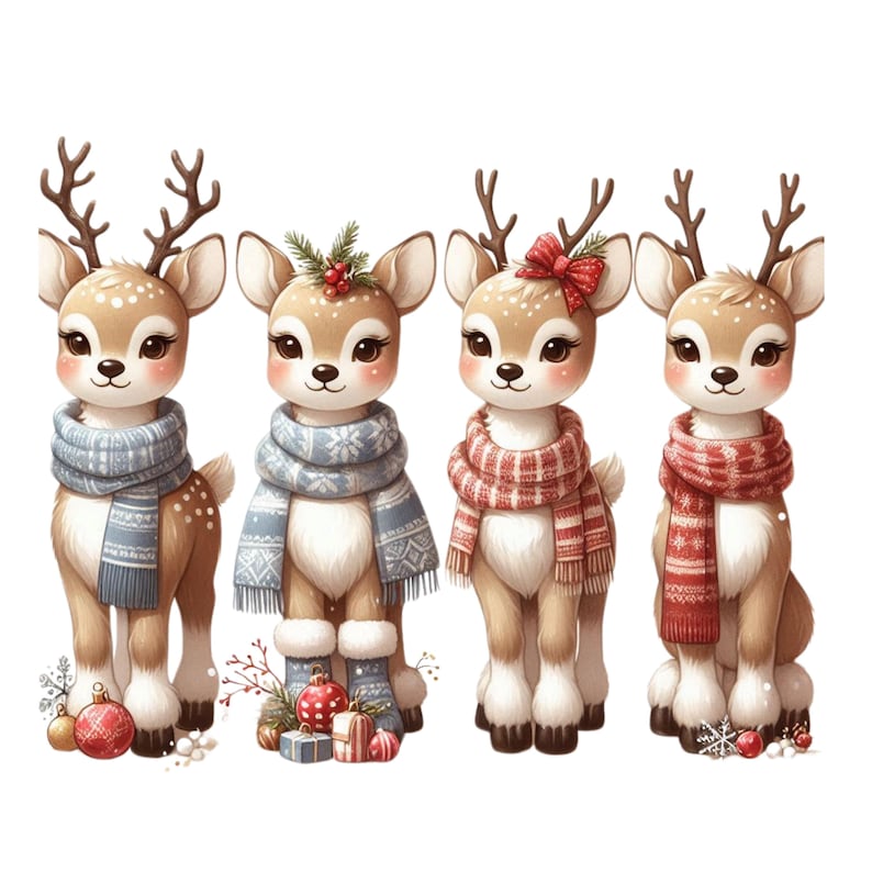 Baby Reindeer Clip Art 10 Pngs 3000 X 3000 Px 02 - Etsy