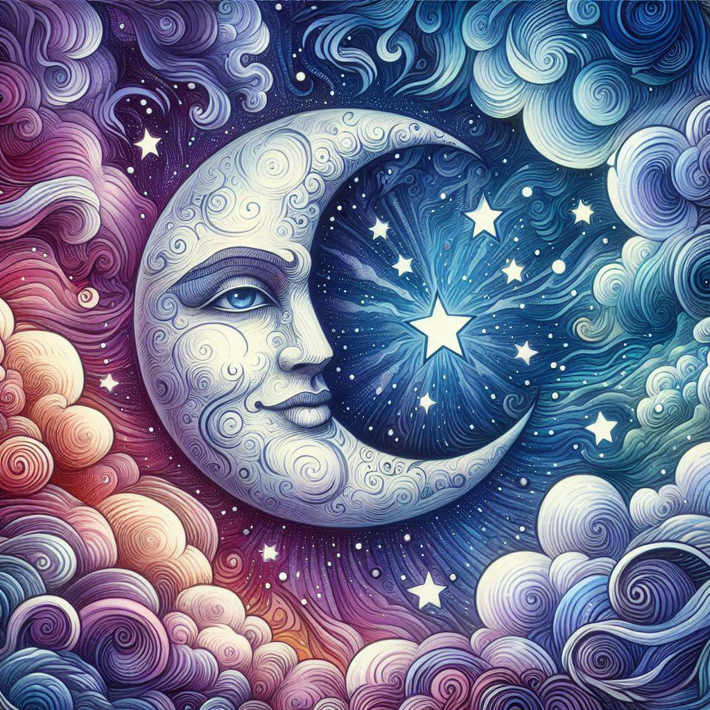 Magical Moons Clip Art Set 6 5 PNG Files 1024 X 1024 Pixels - Etsy