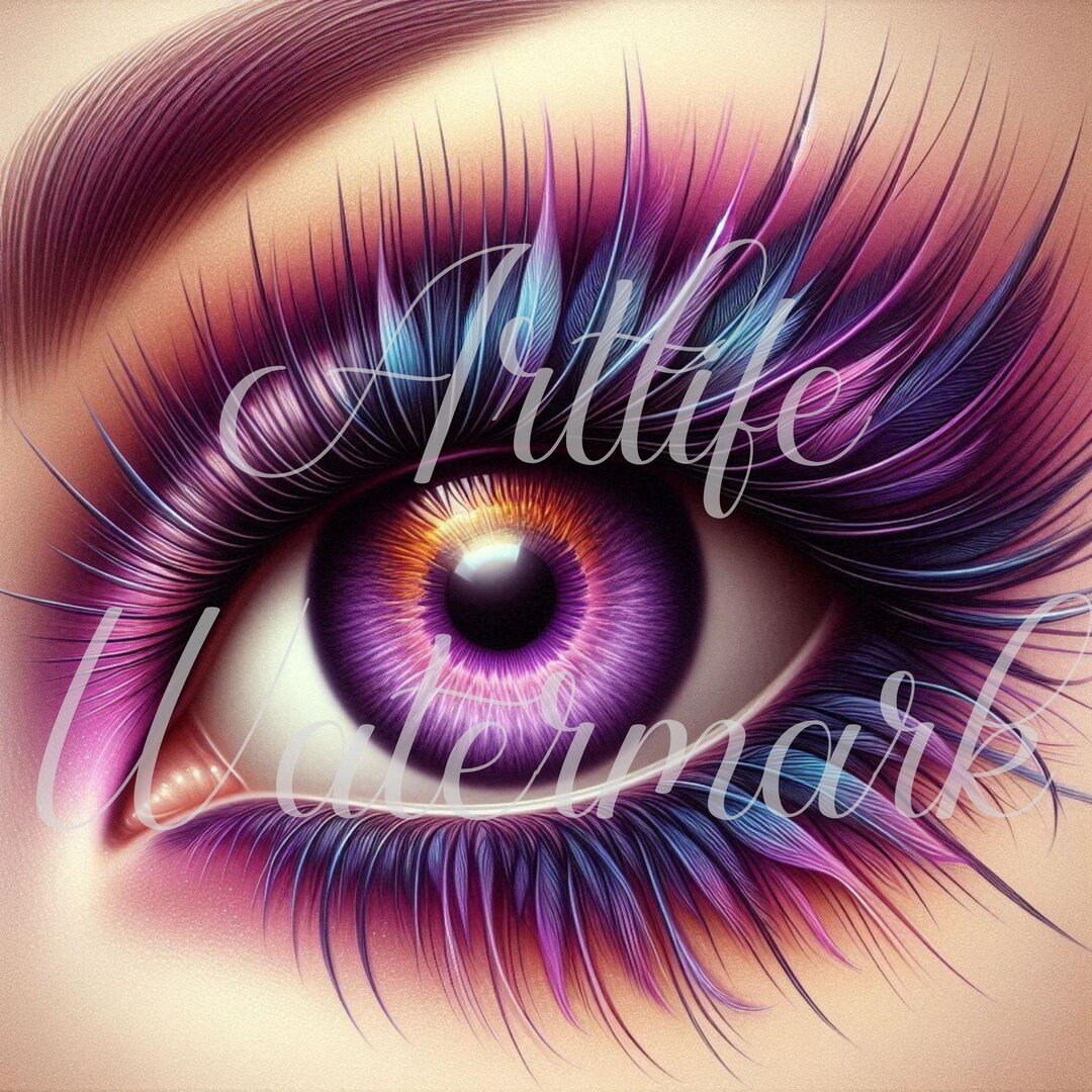 Pretty Eyes - 06 -clip Art - (10 PNG Files) - 2000 X 2000 Px -2 - Etsy