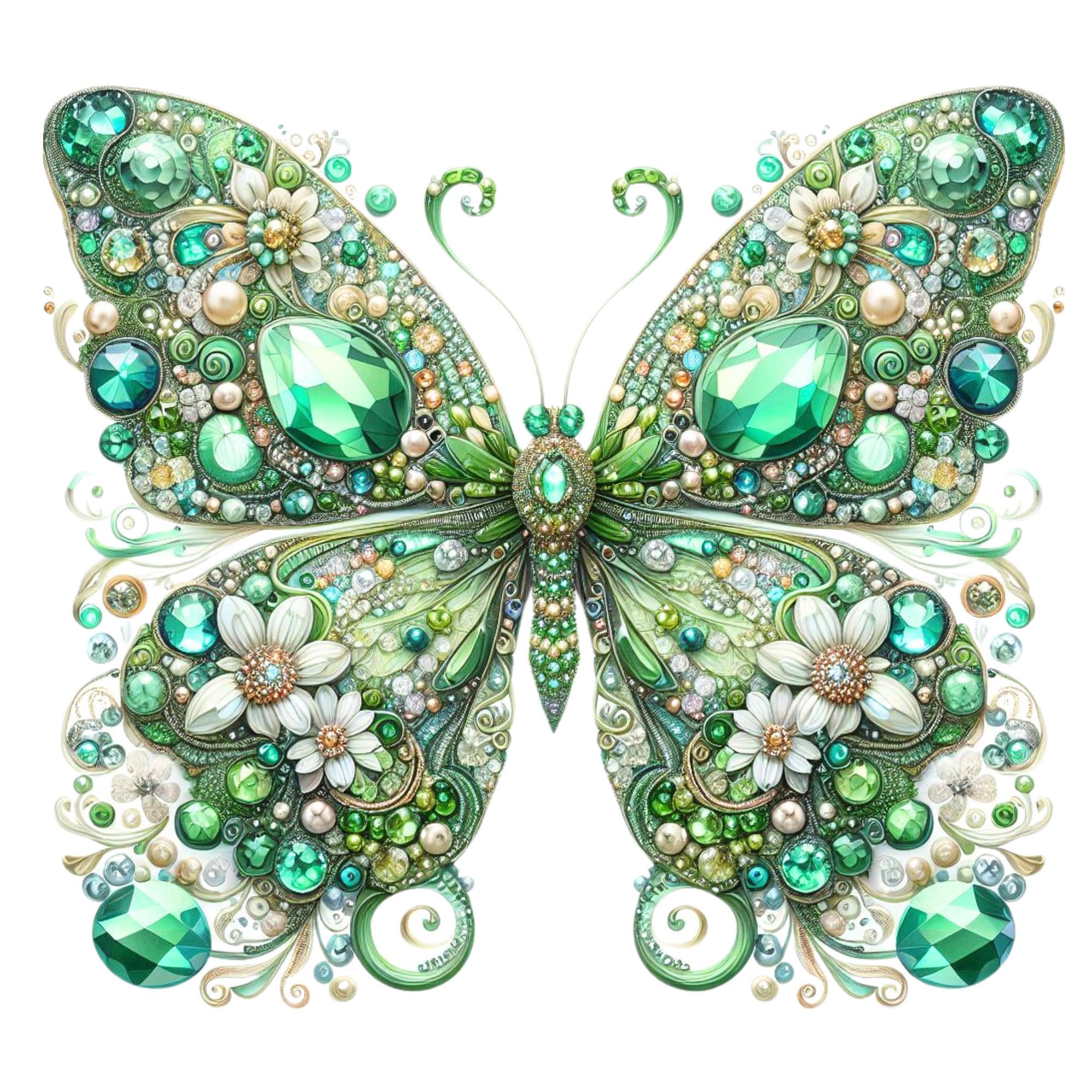 Jewel Butterflies - Clip Art - Set #2 - (10 PNG Files) -2000 X 2000px ...