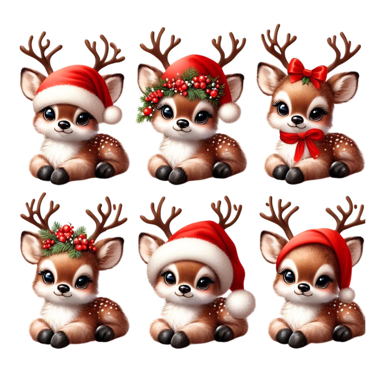 Baby Reindeer Clip Art 10 Pngs 3000 X 3000 Px 01 - Etsy