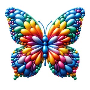 Colorful Butterflies - Clip Art - Set #1- (15 PNG Files) -2000 X 2000px ...