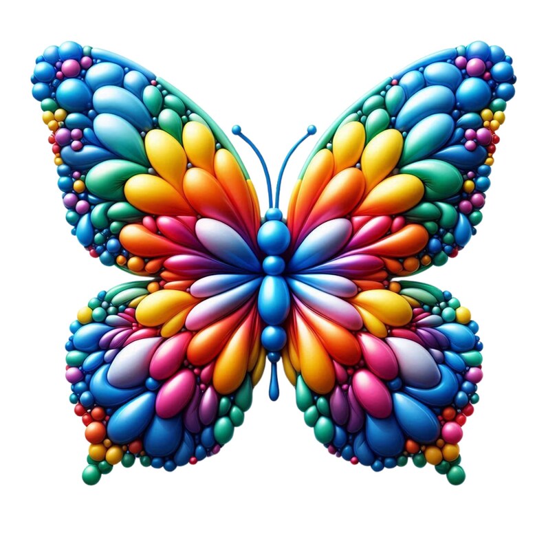 Colorful Butterflies - Clip Art - Set #1- (15 PNG Files) -2000 X 2000px ...