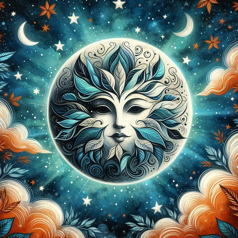 Magical Moons Clip Art Set 18 5 PNG Files 1024 X 1024 Pixels - Etsy