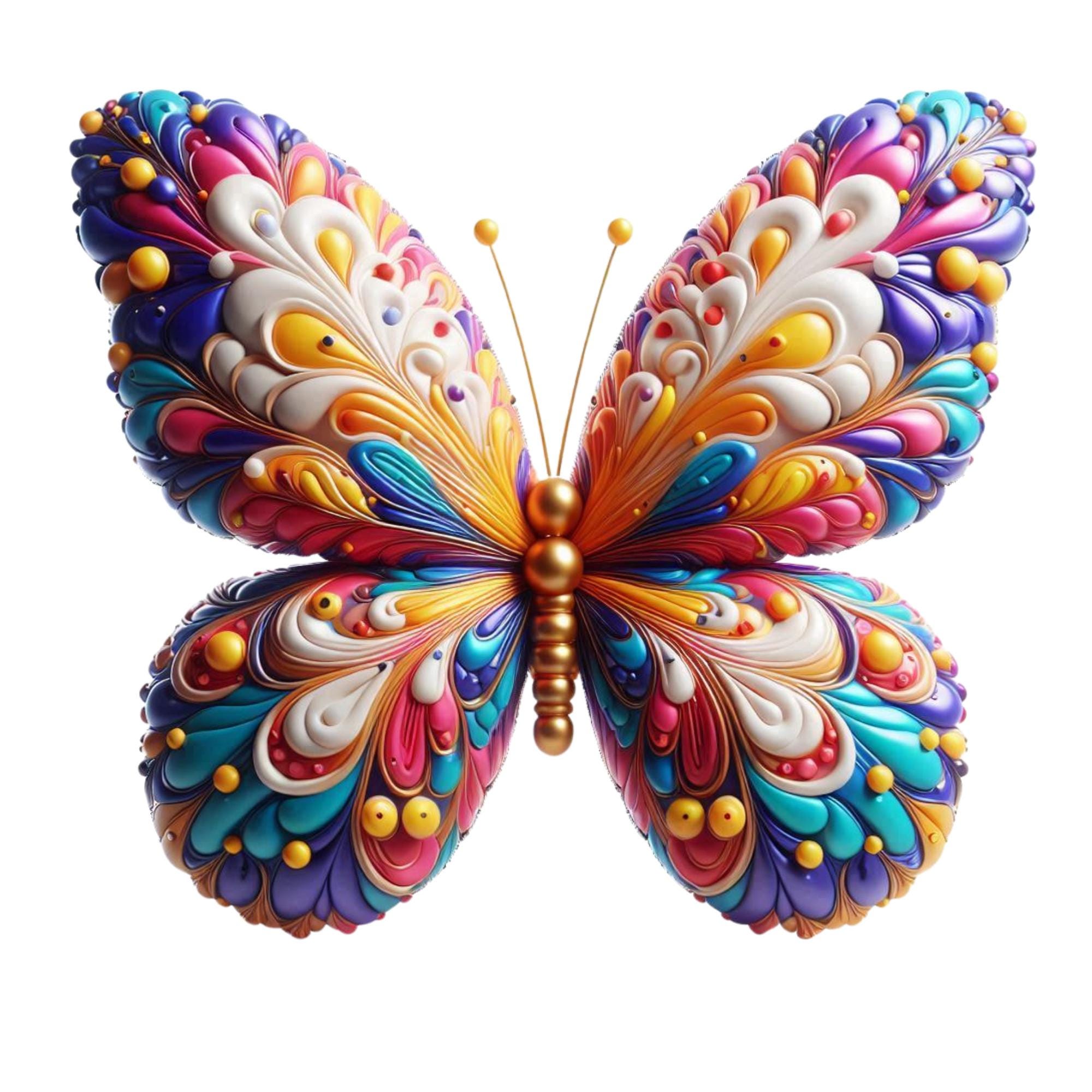 Colorful Butterflies - Clip Art - Set #1- (15 PNG Files) -2000 X 2000px ...