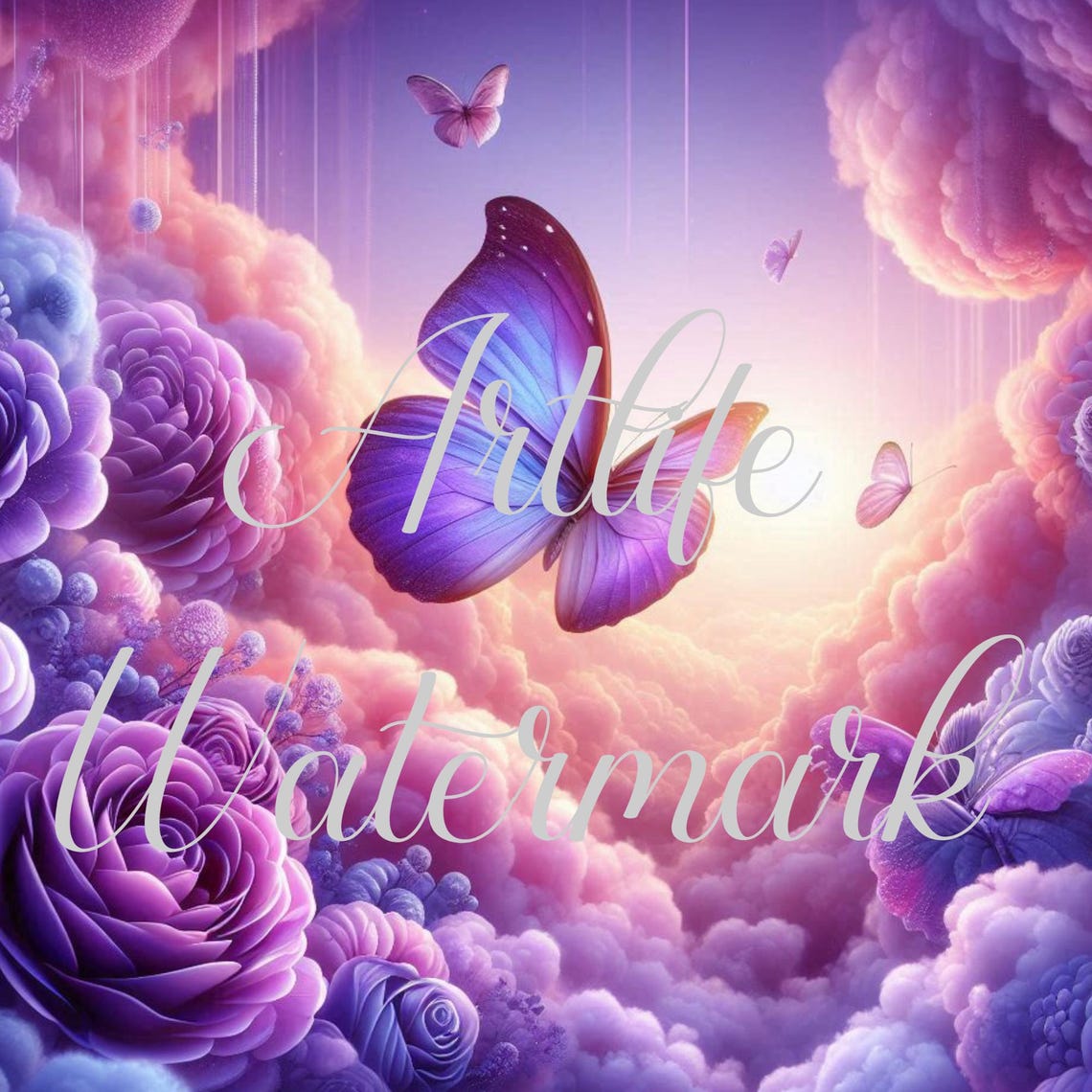 Pretty Purple Butterflies - Set #1 - Clip Art - 5 PNG Files - Etsy