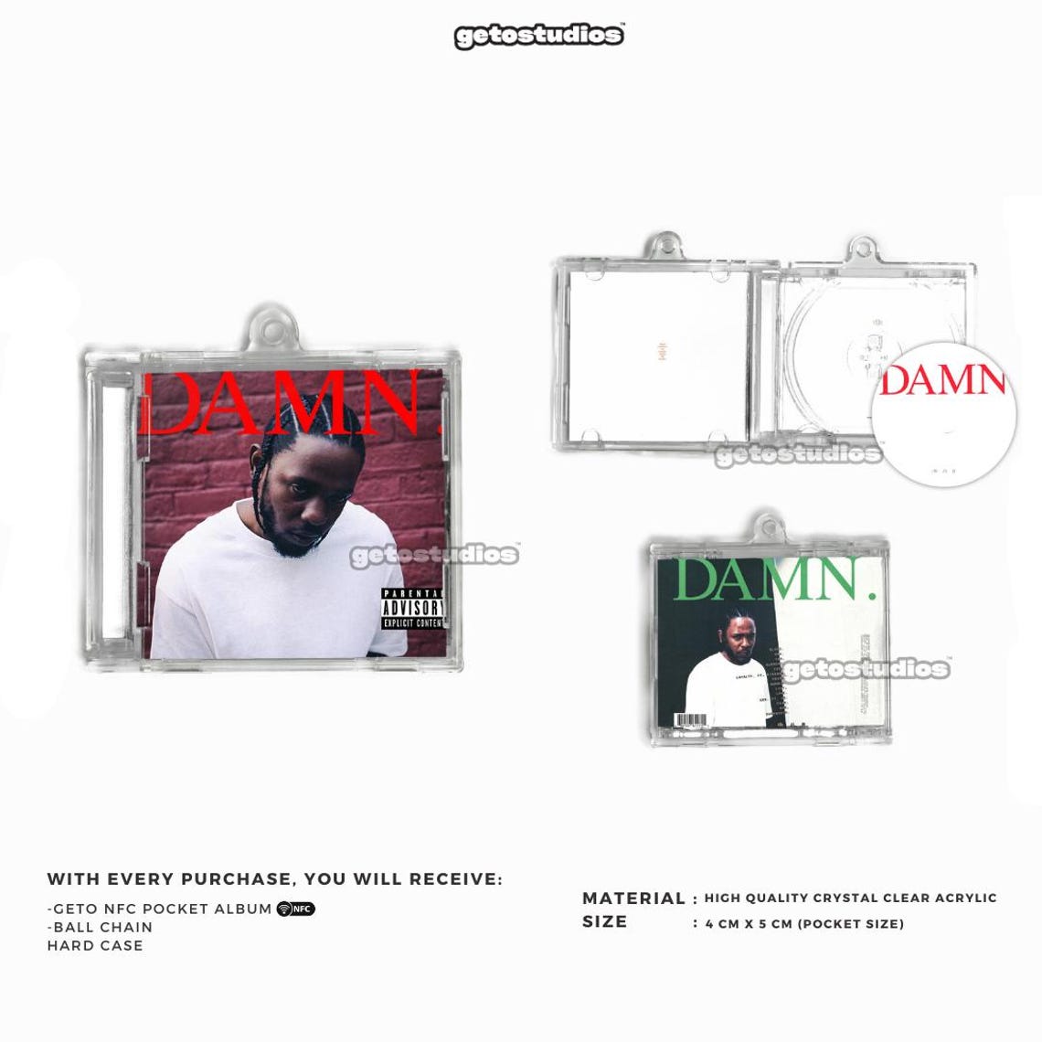 Kendrick Lamar Pocket Album NFC Mini Album Miniatur CD Album Geto ...