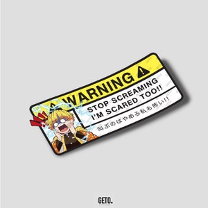 Anime Car Warning Stickers - Etsy