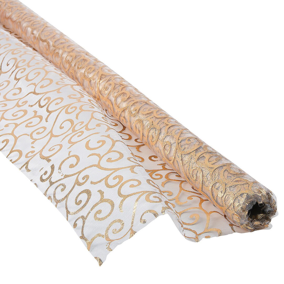 Victorian Gold Printed Fabric Roll DIY Bridal Shower Wedding - Etsy