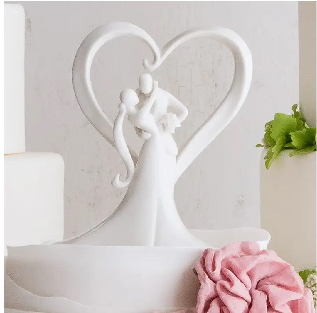 Stylish Embrace Porcelain Wedding Cake Topper - Etsy