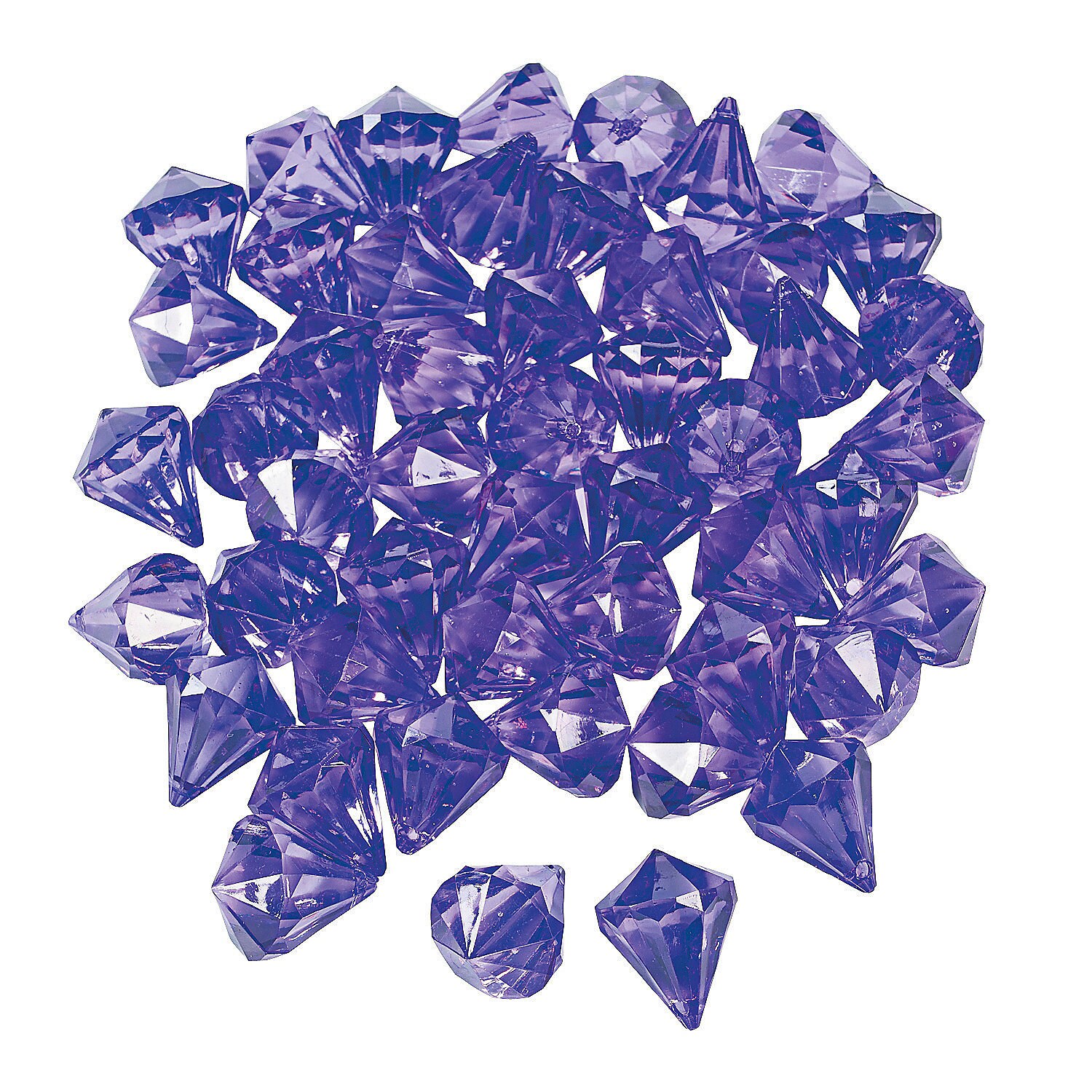 25pc Pkg Colorful Acrylic Diamond Shaped Gems Bridal Shower | Etsy