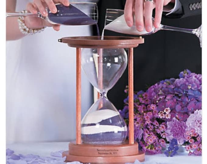Personalized Hourglass Shaped Sand Ceremony for Wedding Unity Ceremony ...