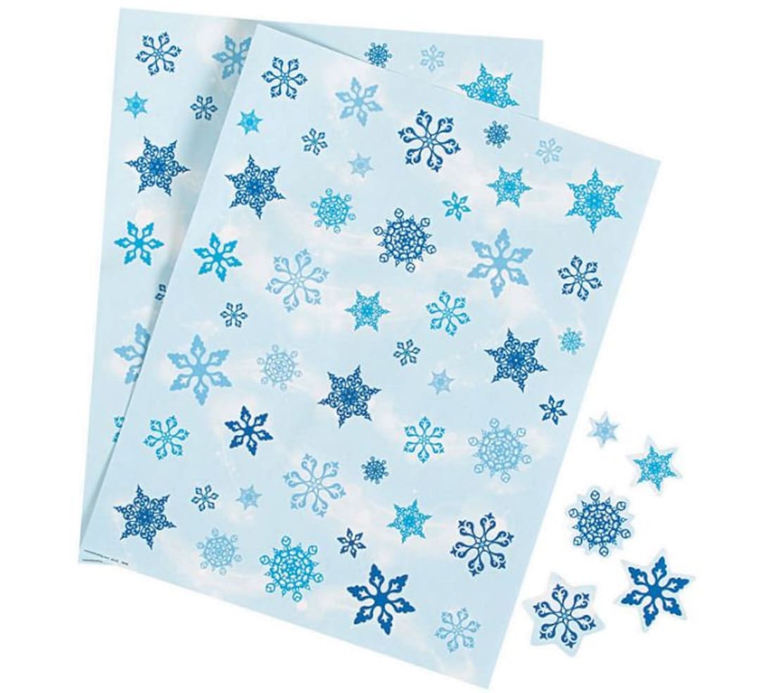 Snowflake Stickers Winter Holiday Craft Supplies - Total of 132 ...