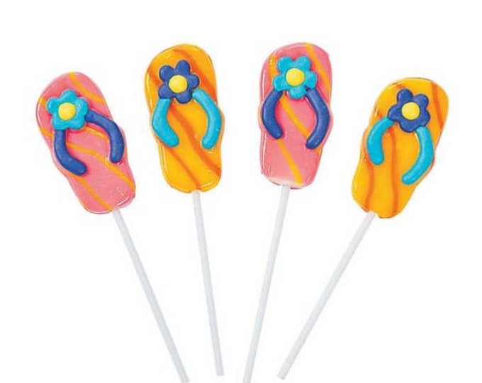 One Dozen 12 Flip Flop Lollipop Summer Beach Themed Party - Etsy