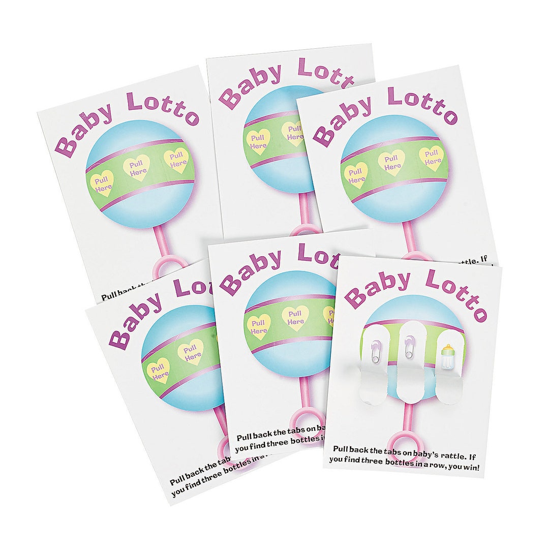 24pk Baby Rattle Pull Tab / Pickle Cards Baby Shower Activity - Etsy