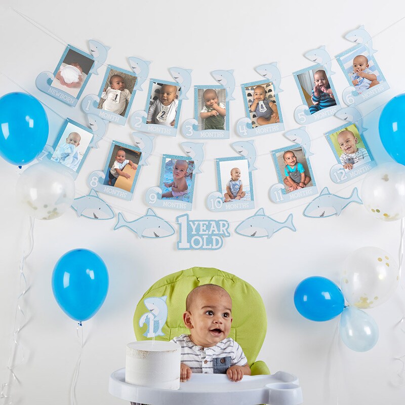 Shark Birthday Banner - Etsy