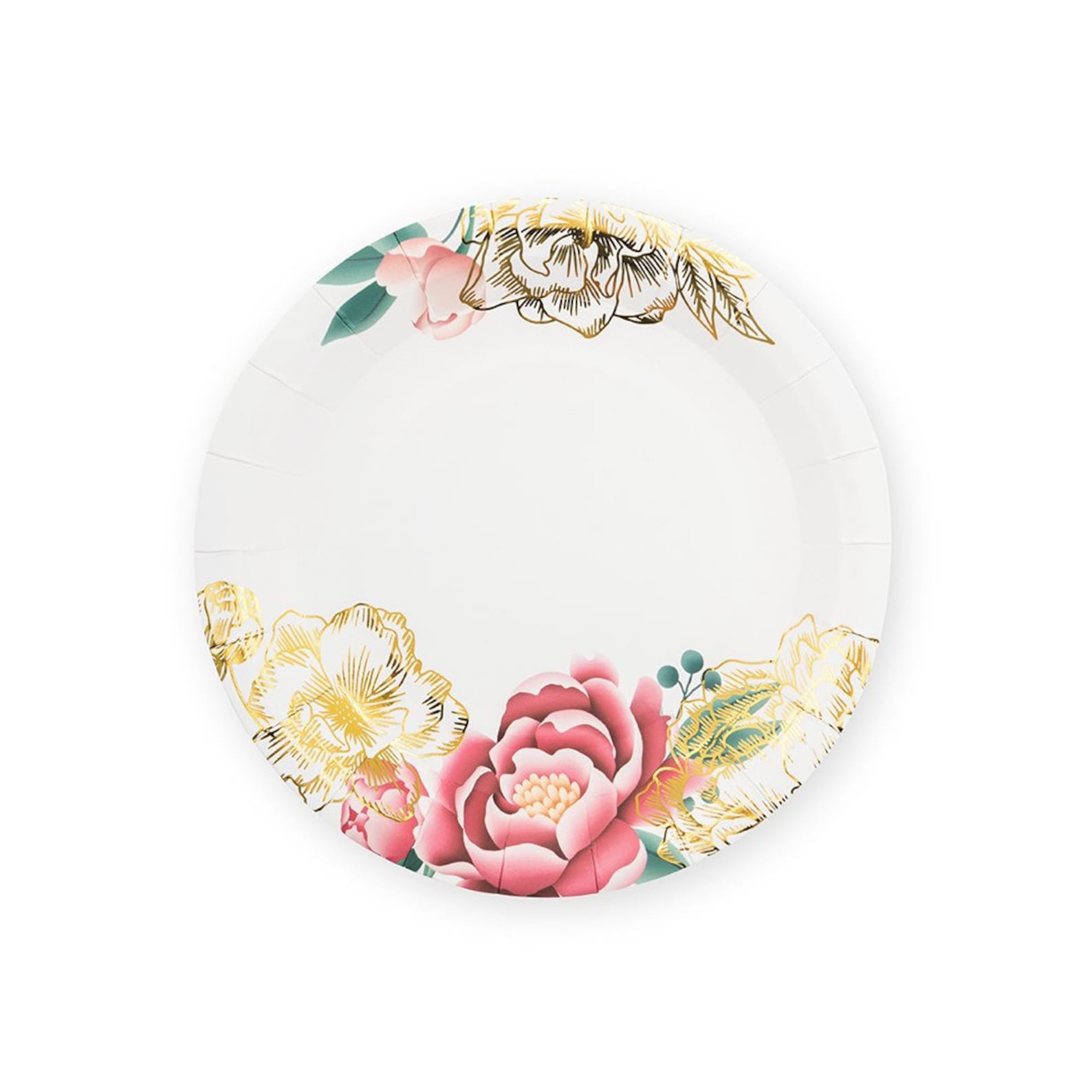 Modern Floral Paper Plates Bridal Shower Wedding Decorations - Etsy